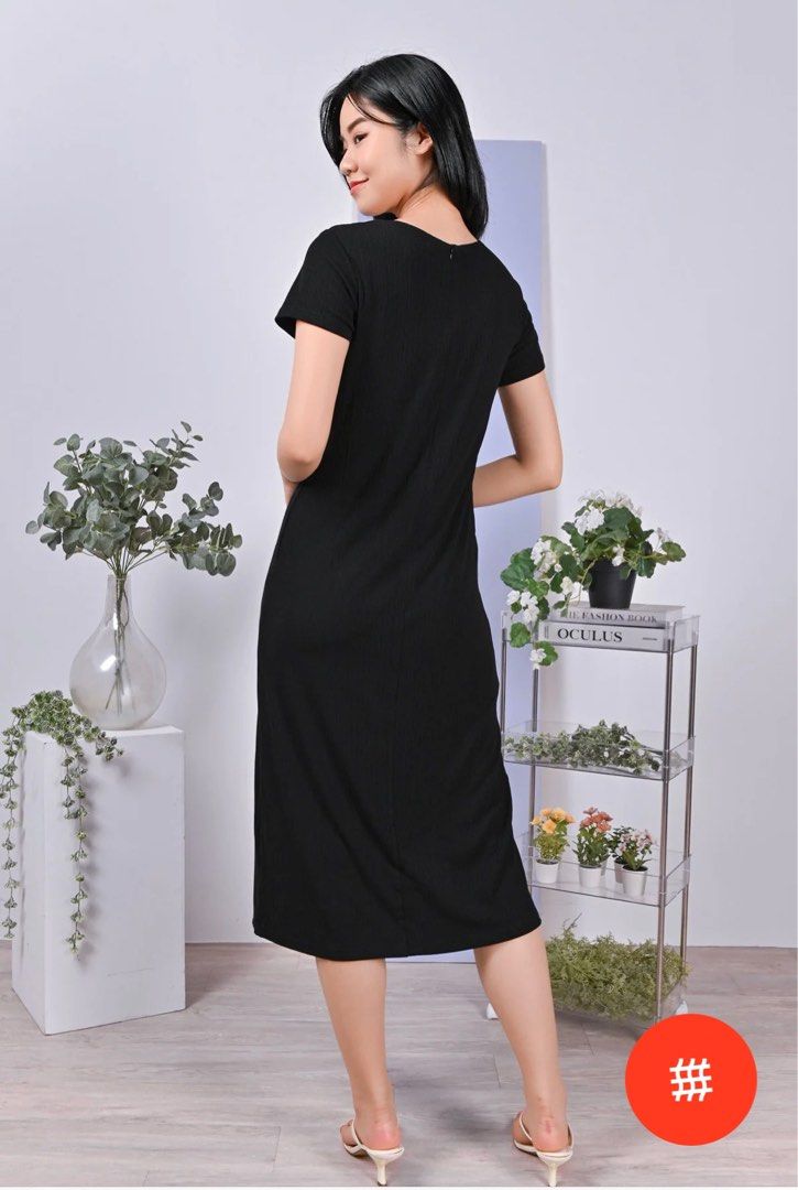 ELOISE MIDI DRESS IN BLACK, Women's Fashion, Dresses & Sets, Dresses on ...