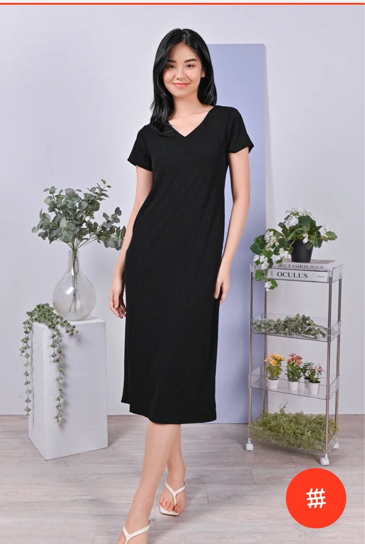 ELOISE MIDI DRESS IN BLACK, Women's Fashion, Dresses & Sets, Dresses on ...