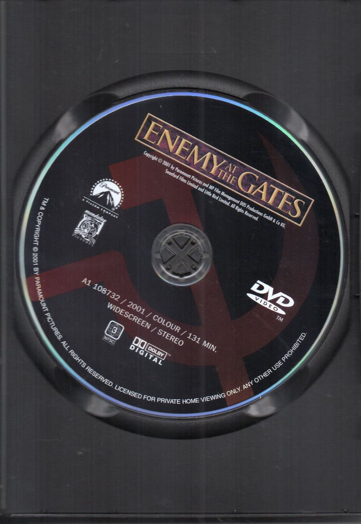 Enemy At The Gates ***original dvd***, Hobbies & Toys, Music & Media ...