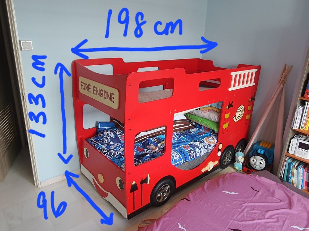 Fire Engine (BEDFRAME only), Furniture & Home Living, Furniture, Bed ...