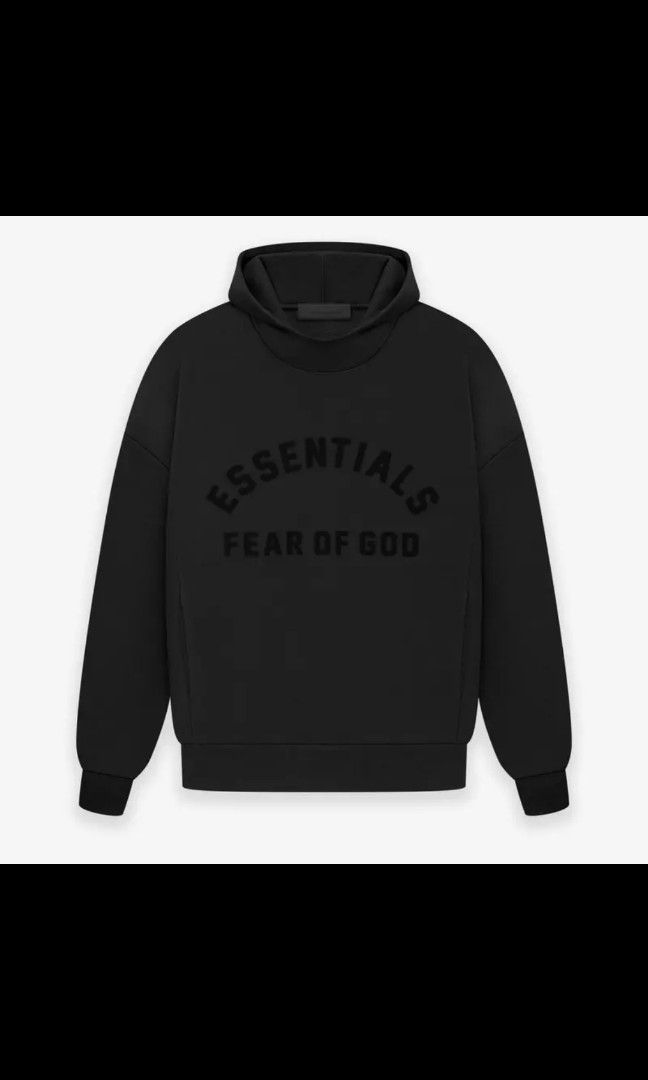 Fog Essentials SS23 Jet Black Hoodie, Men's Fashion, Coats, Jackets and ...
