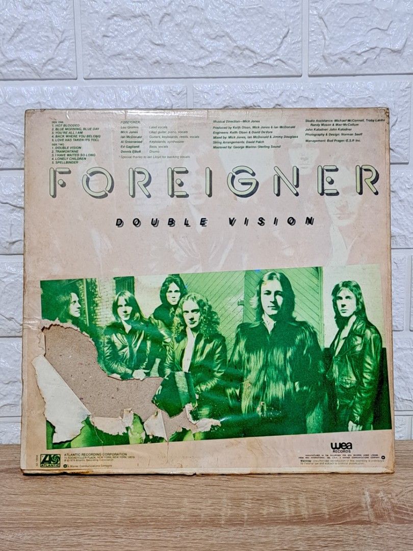 Foreigner Double Vision Vinyl Record Vintage Old Release, Hobbies ... Foreigner Double Vision Vinyl Record Vintage Old Release, Hobbies ...