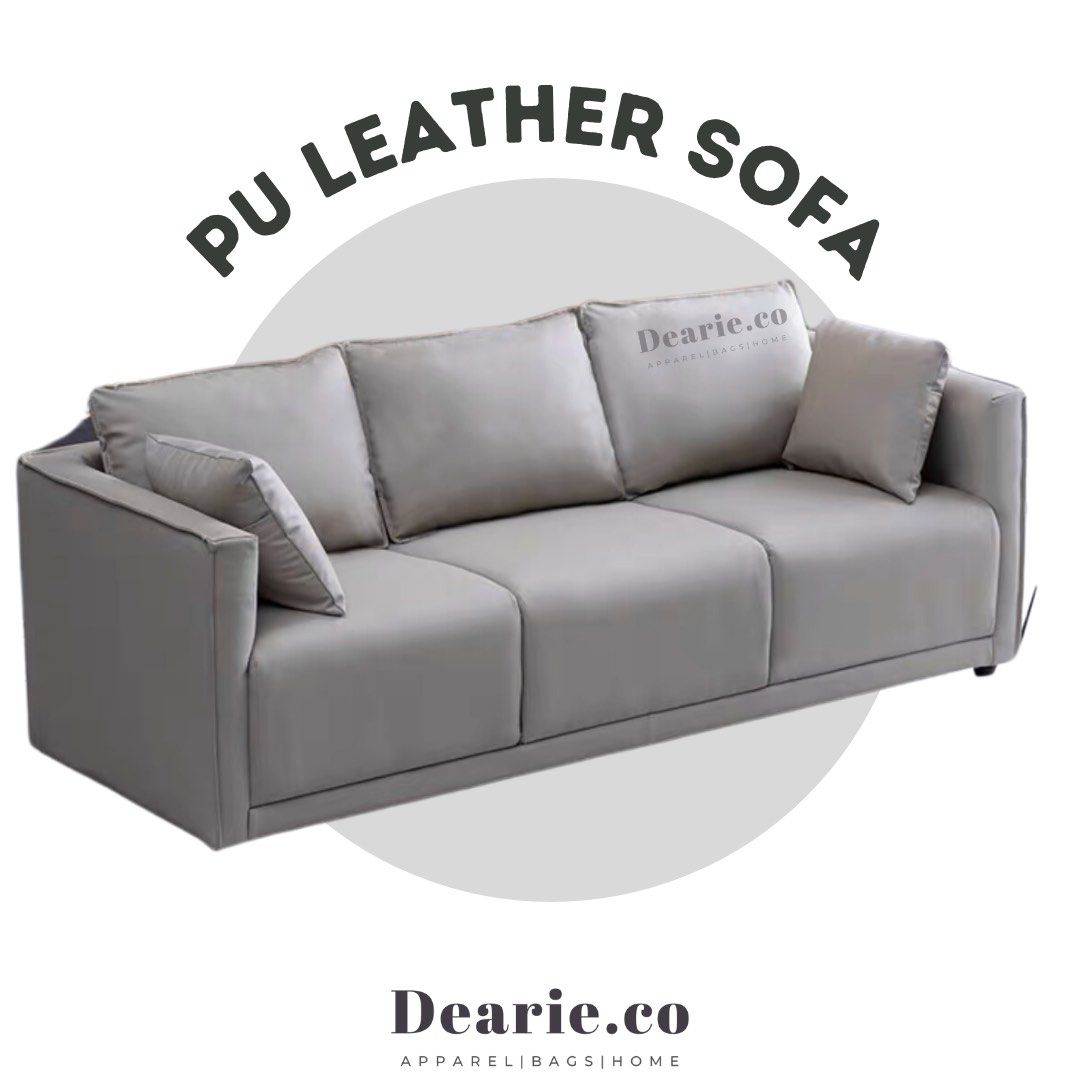 (Free delivery) brand new PU Leather sofa easy clean 4 seater 2 seater ...