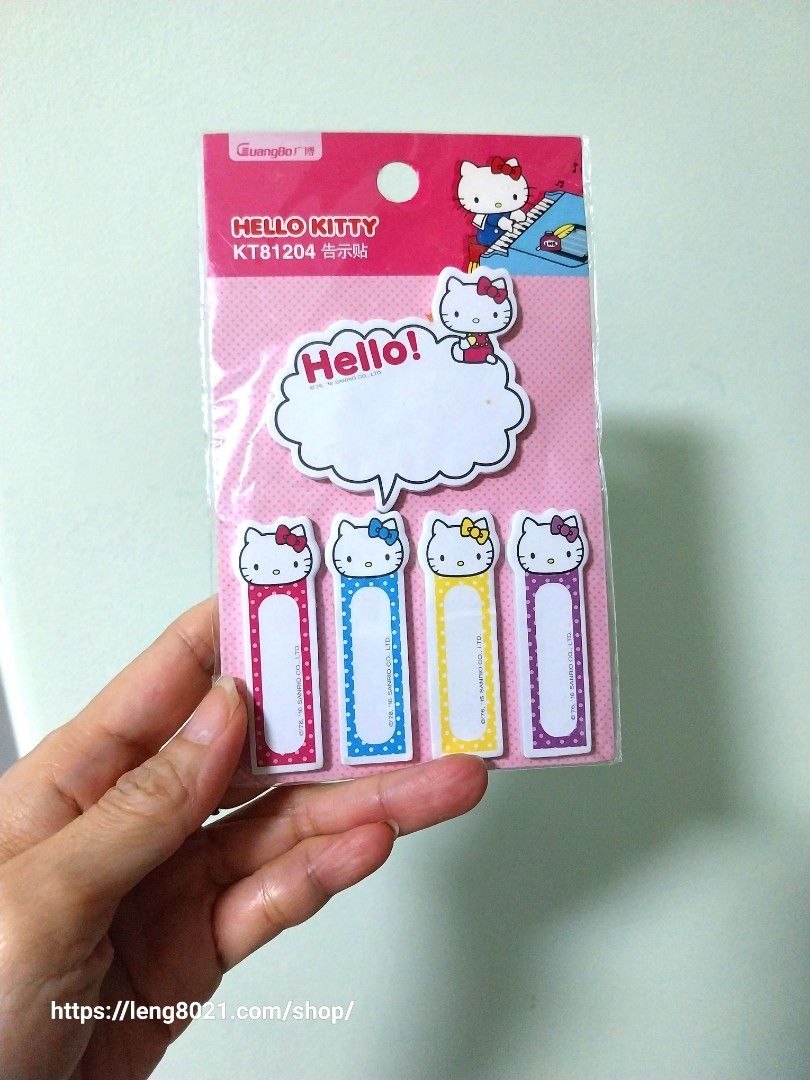FREE! HELLOW KITTY post it tag, Hobbies & Toys, Stationery & Craft ...