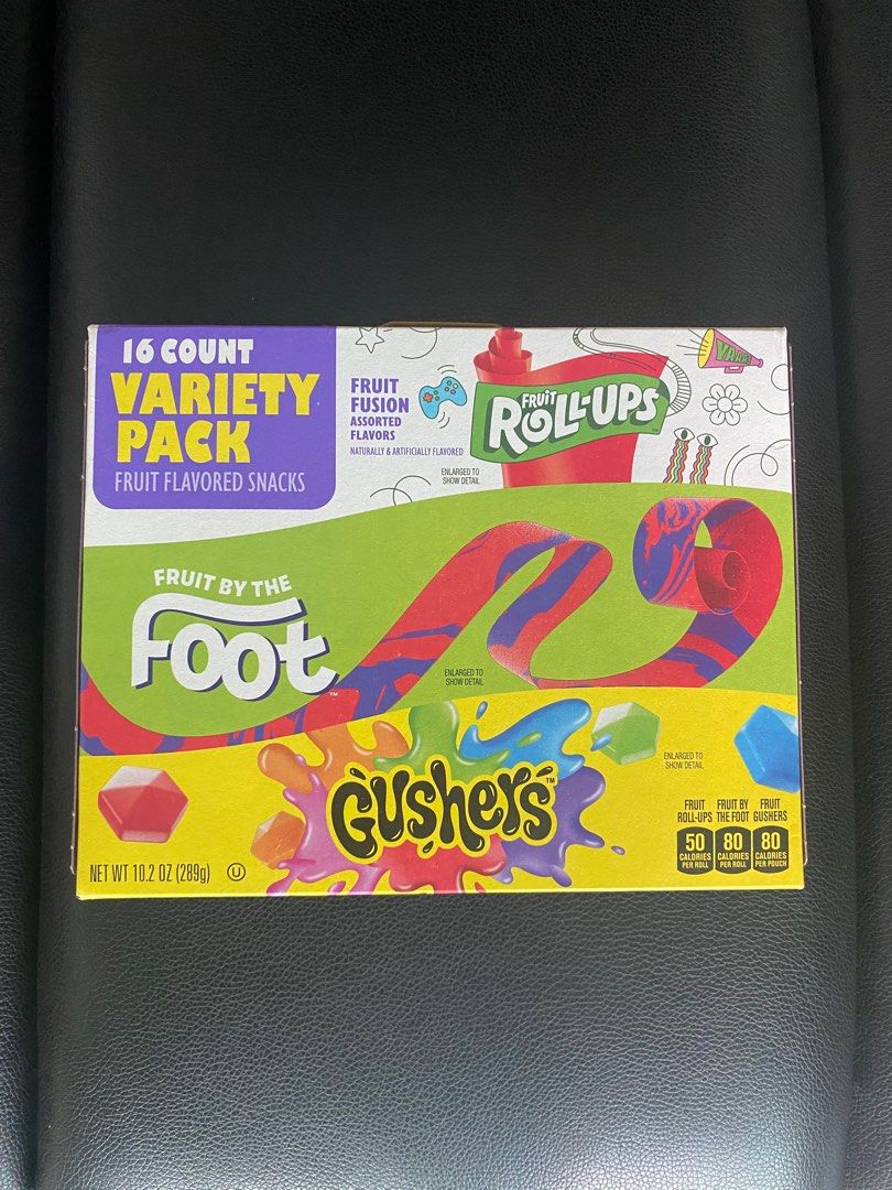 (fruit roll up/gushers/fruit by the foot) variety pack, Food & Drinks ...