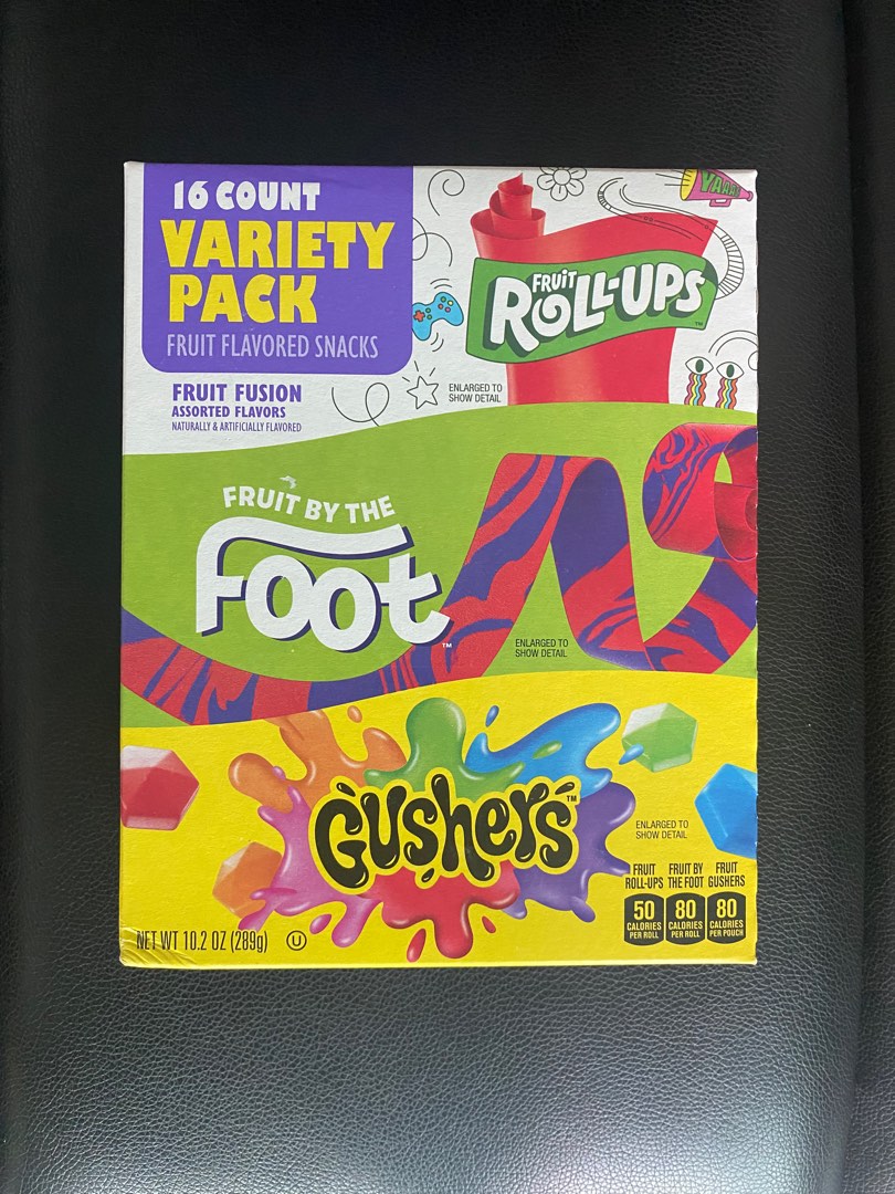 (fruit roll up/gushers/fruit by the foot) variety pack, Food & Drinks ...
