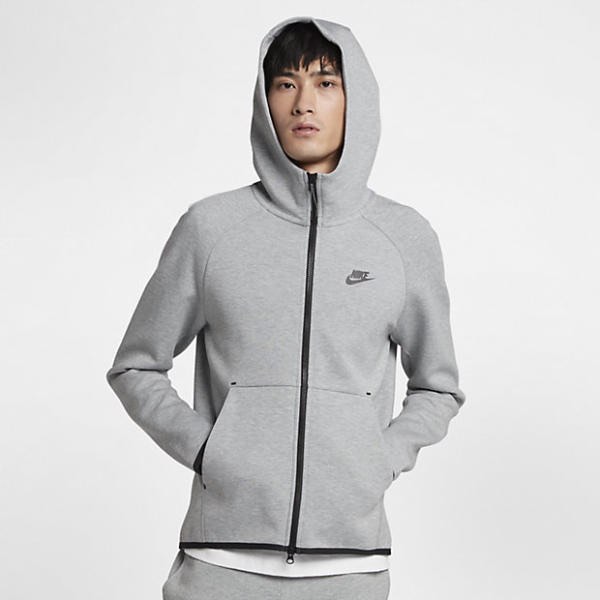 GRAY NIKE TECH FLEECE JACKET (BLACK TAG), Men's Fashion, Coats, Jackets ...