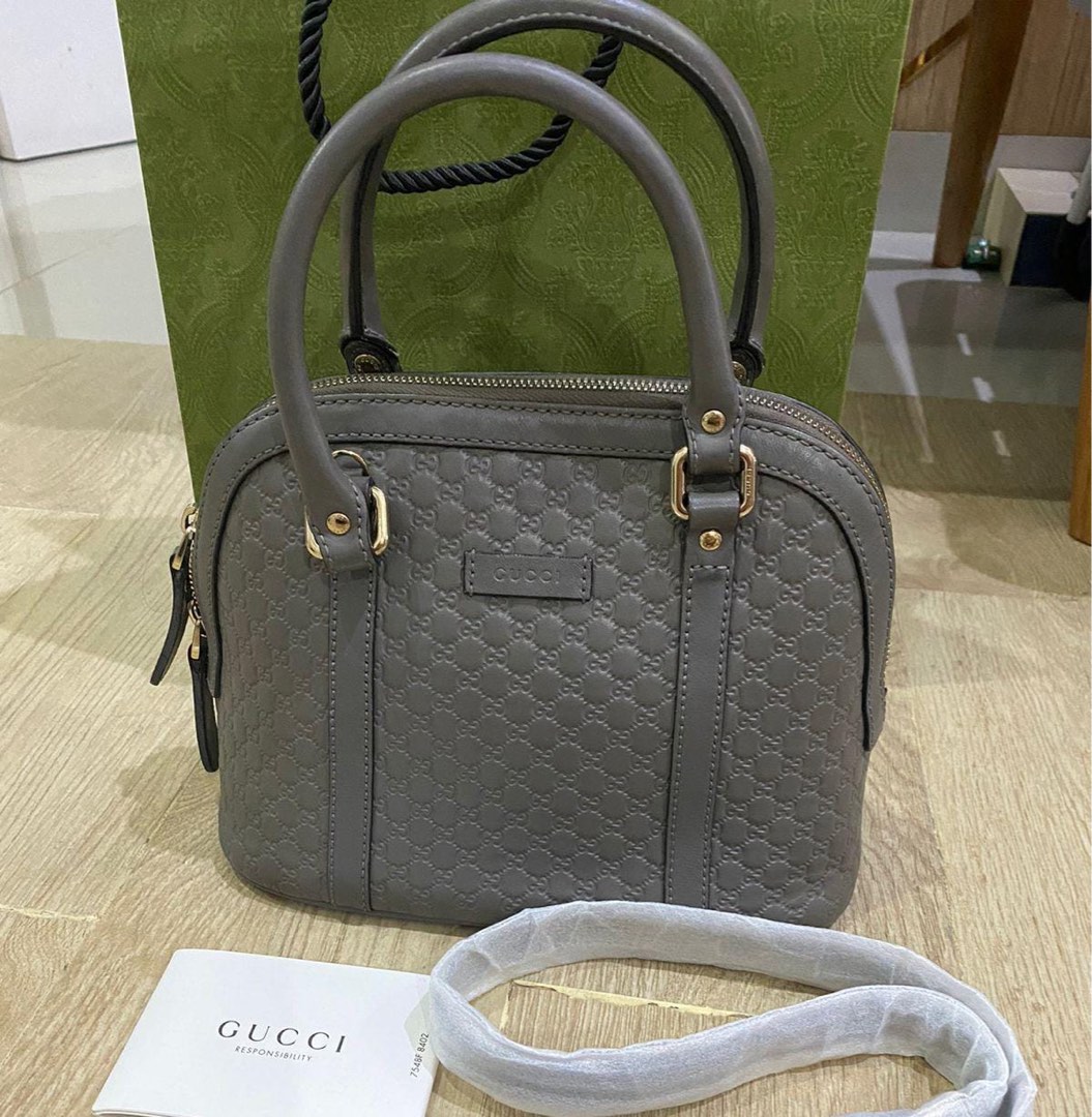 Gucci dome alma mini grey, Barang Mewah, Tas & Dompet di Carousell
