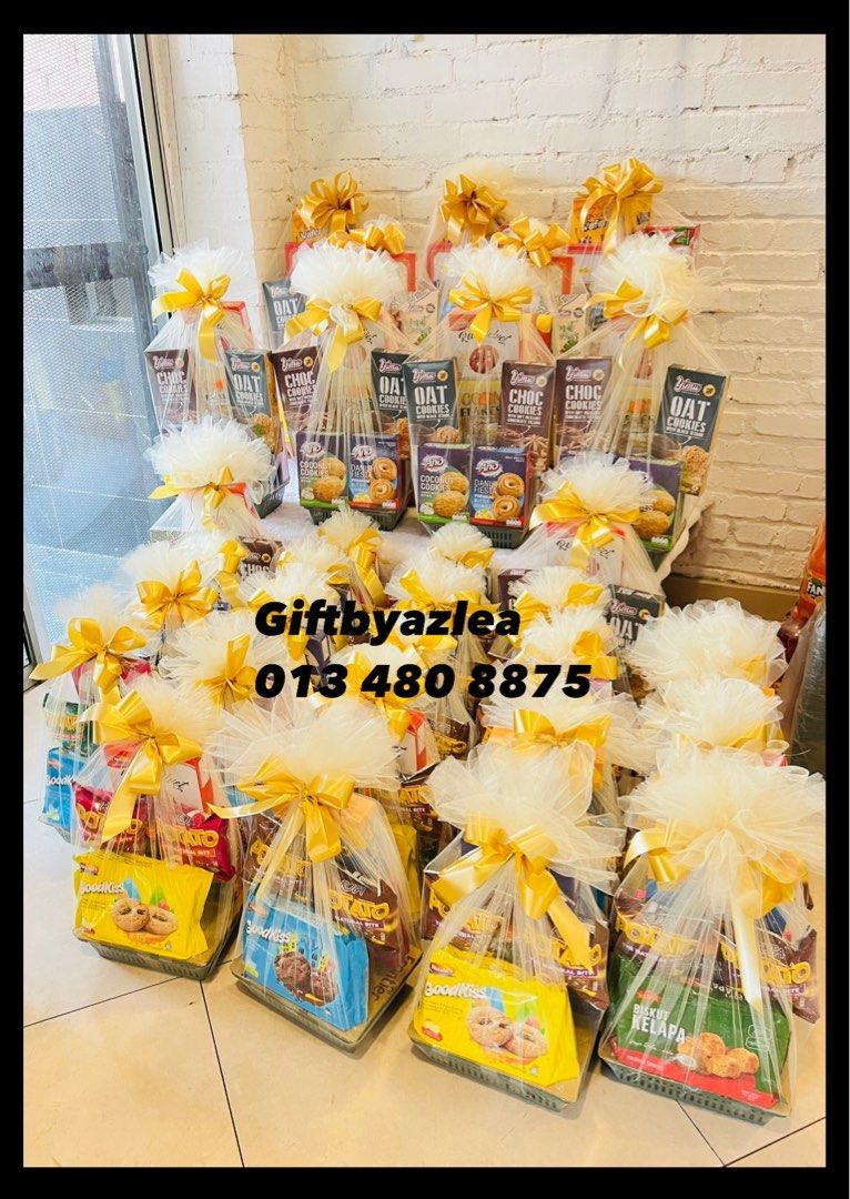 Hamper makanan dan minuman guna netting, Food & Drinks, Gift Baskets ...