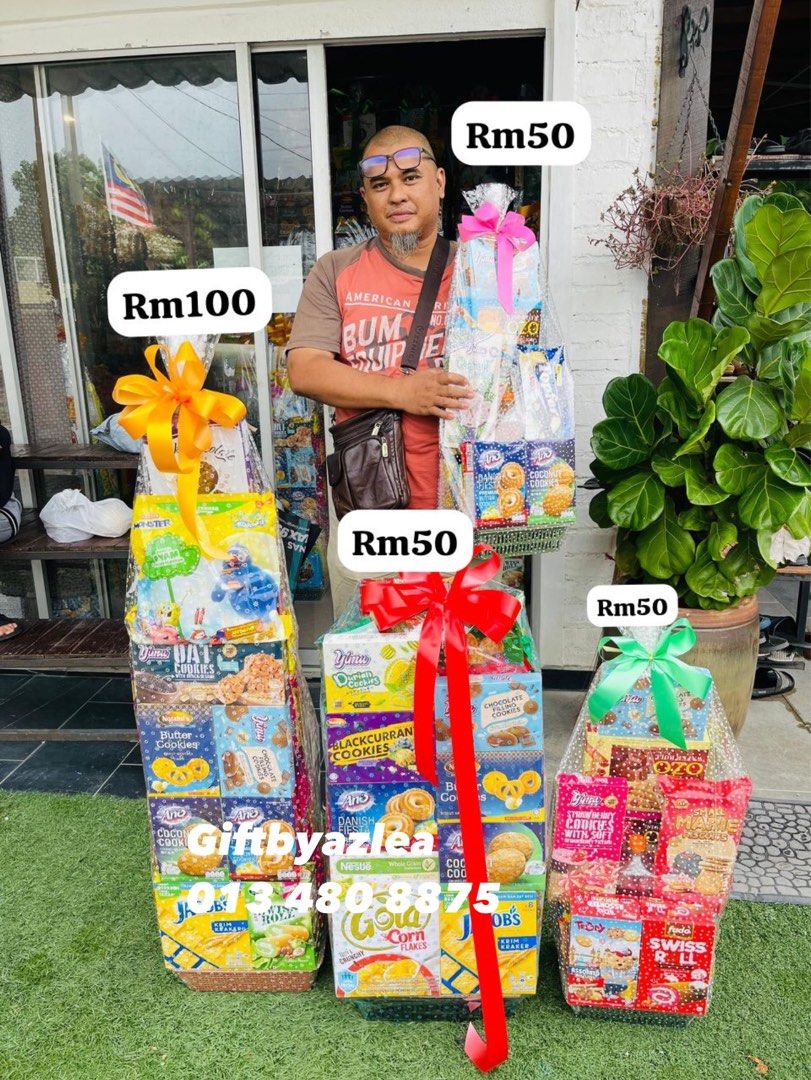 Hamper makanan dan minuman ready stock, Food & Drinks, Gift Baskets ...