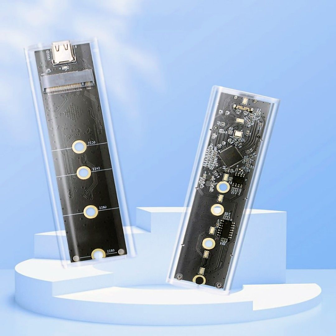 HuaGu M.2 NVMe PCIe SSD Portable Enclosure Support M-Key/B+M-Key SSD ...