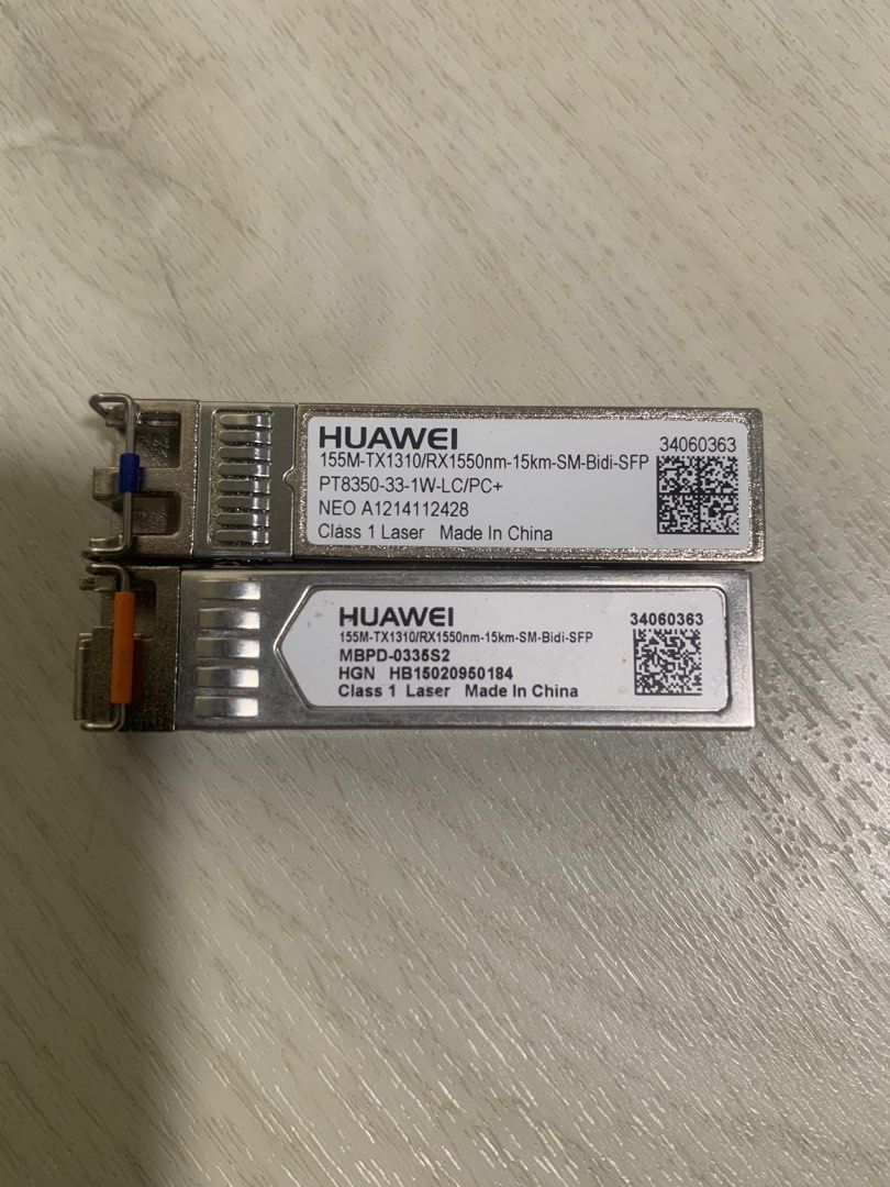 Huawei 155M-TX1310/RX1550m-15km-SM-Bidi-SFP, Computers & Tech, Office ...