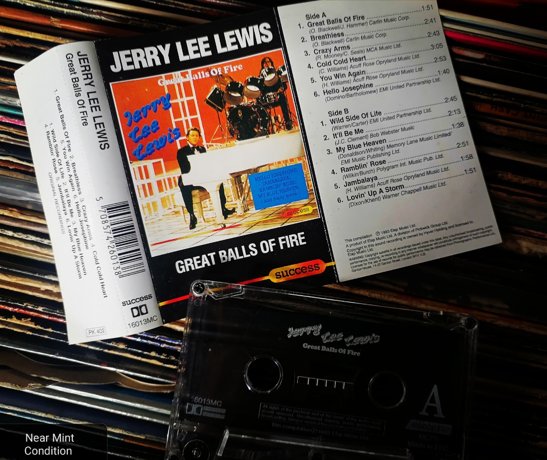 Jerry Lee Lewis Great Balls of Fire Cassette Tape Original Cassette ...