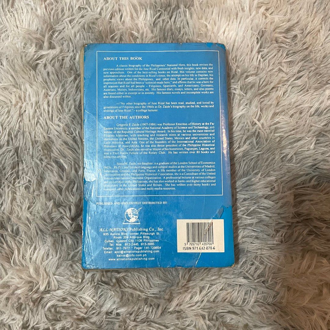 Jose Rizal by GREGORIO F. ZAIDE and SONIA M. ZAIDE, Hobbies & Toys ...