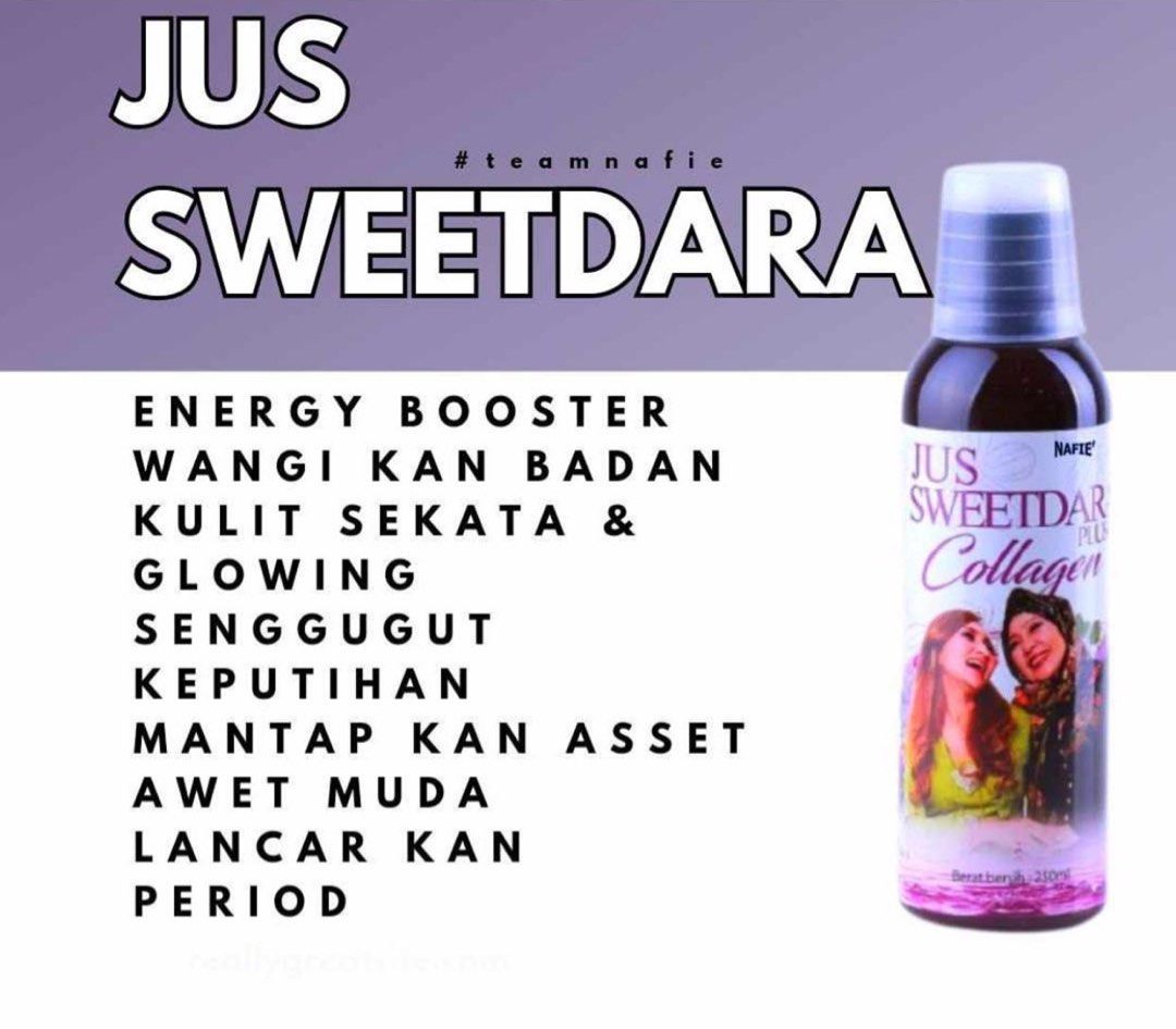 Jus Sweetdara KKM, Health & Nutrition, Health Supplements, Vitamins ...