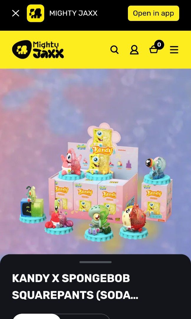 Mighty Jaxx KANDY X SPONGEBOB blind box collection, Hobbies & Toys ...