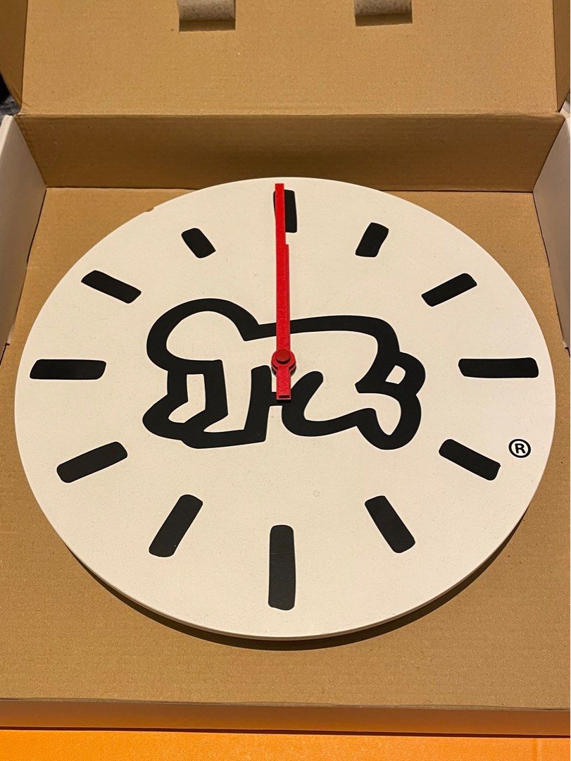 Keith Haring Wall Clock, Furniture & Home Living, Home Decor, Clocks on ...