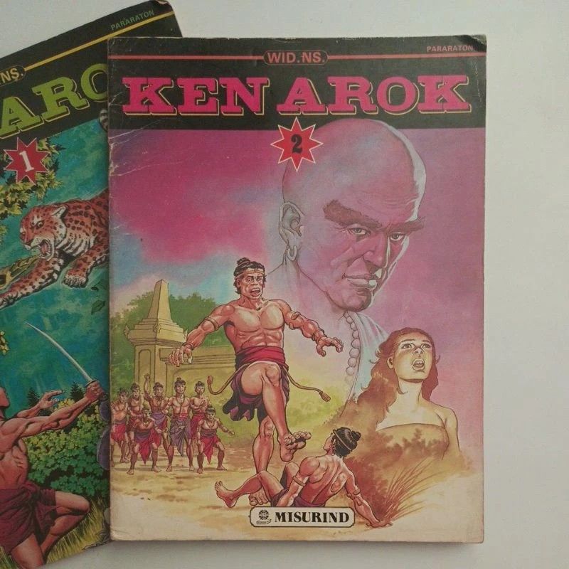 komik langka jadul WID.NS Ken Arok ori cetakan pertama berwarna komik lebar, Antik, Pajangan di ...