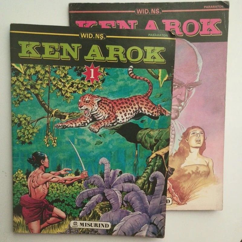 komik langka jadul WID.NS Ken Arok ori cetakan pertama berwarna komik lebar, Antik, Pajangan di ...