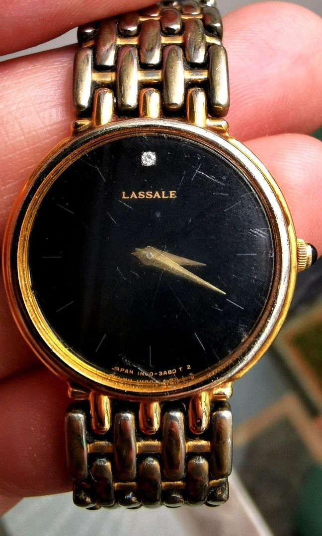 Seiko Lassale Black Dial Diamond Watch, Women's Fashion, Watches ...