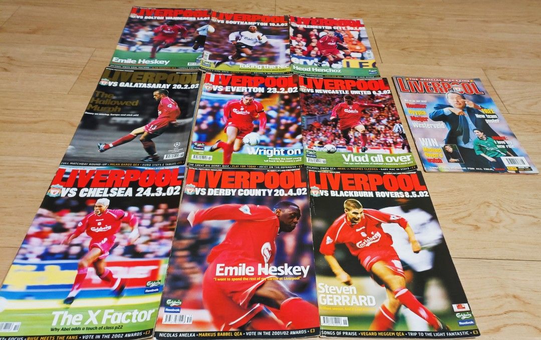Vintage Liverpool Official Matchday Magazines 2002, Hobbies & Toys ...