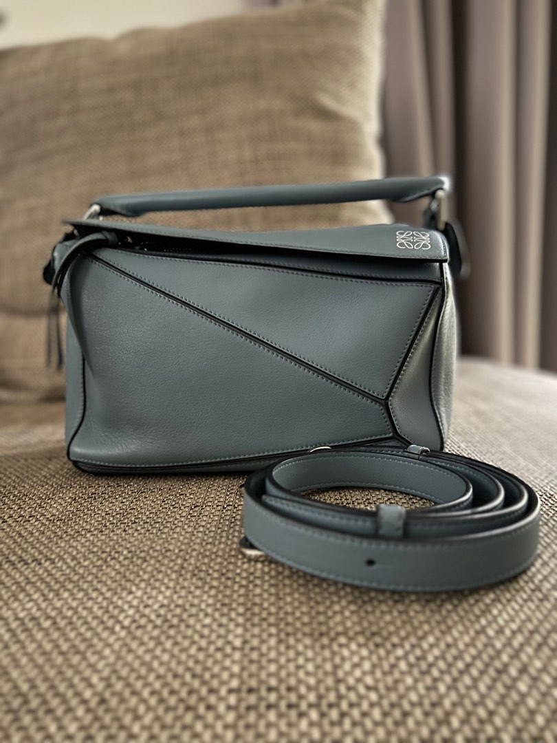Loewe Puzzle Mini Slate Blue, Luxury, Bags & Wallets on Carousell