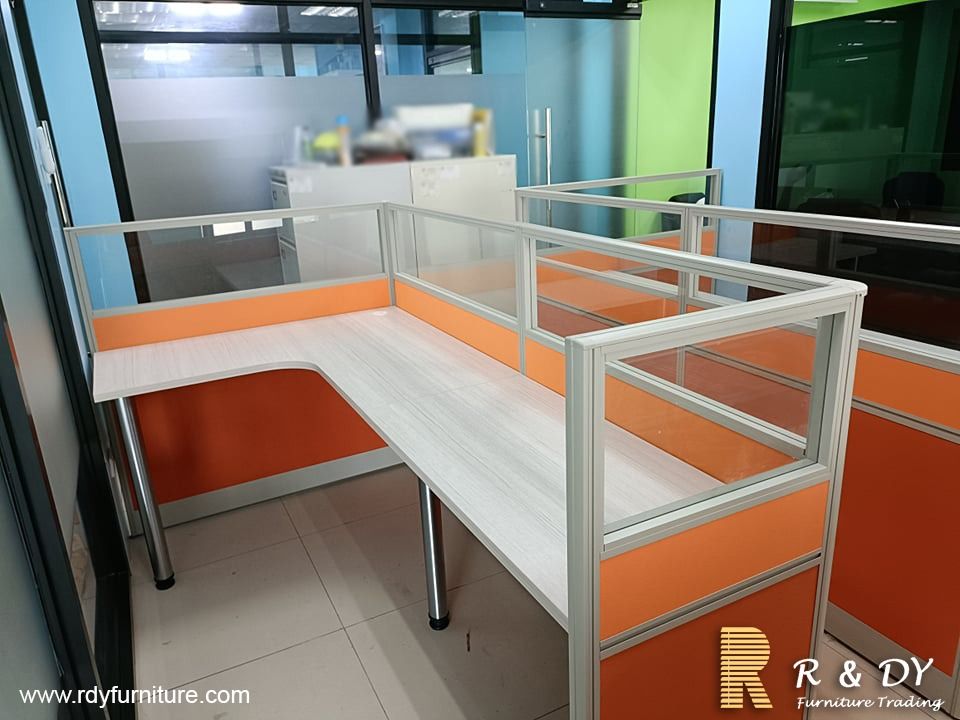 L-type Table/ Modular Office Partition Table/ Workstation/ Cubicle ...
