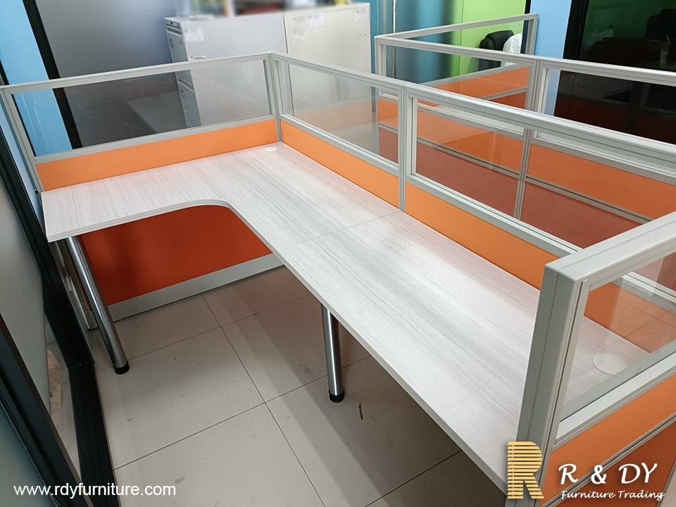 L-type Table/ Modular Office Partition Table/ Workstation/ Cubicle ...