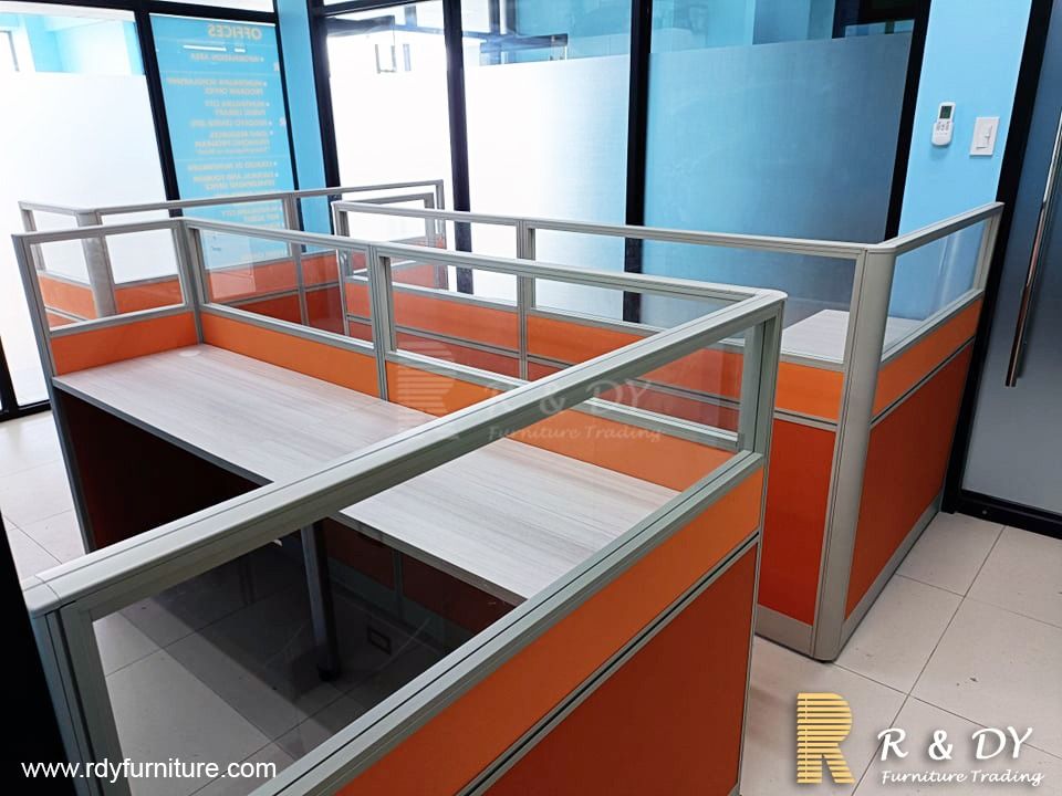 L-type Table/ Modular Office Partition Table/ Workstation/ Cubicle, Furniture & Home Living ...