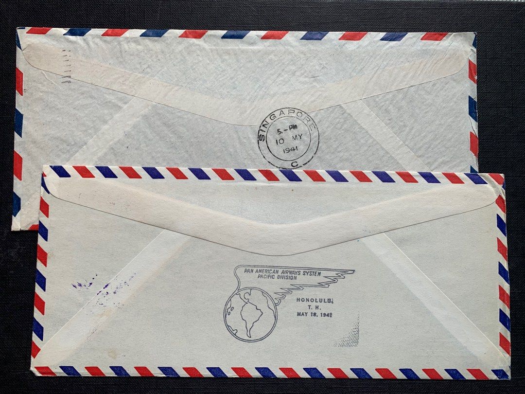 Malaya USA First Flight Cover 1941 WWII KGVI, Hobbies & Toys ...