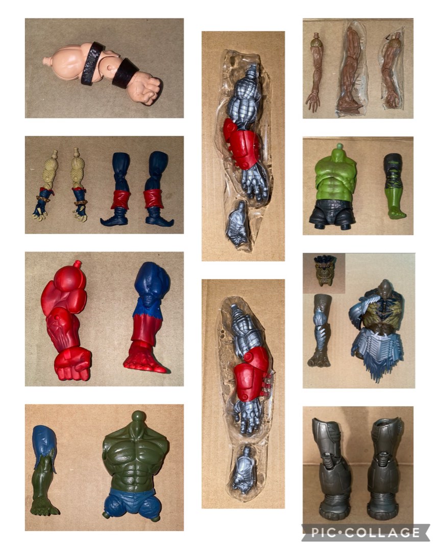 Marvel legends BAF parts . Juggernaut Smart hulk Red hulk Demogoblin ...