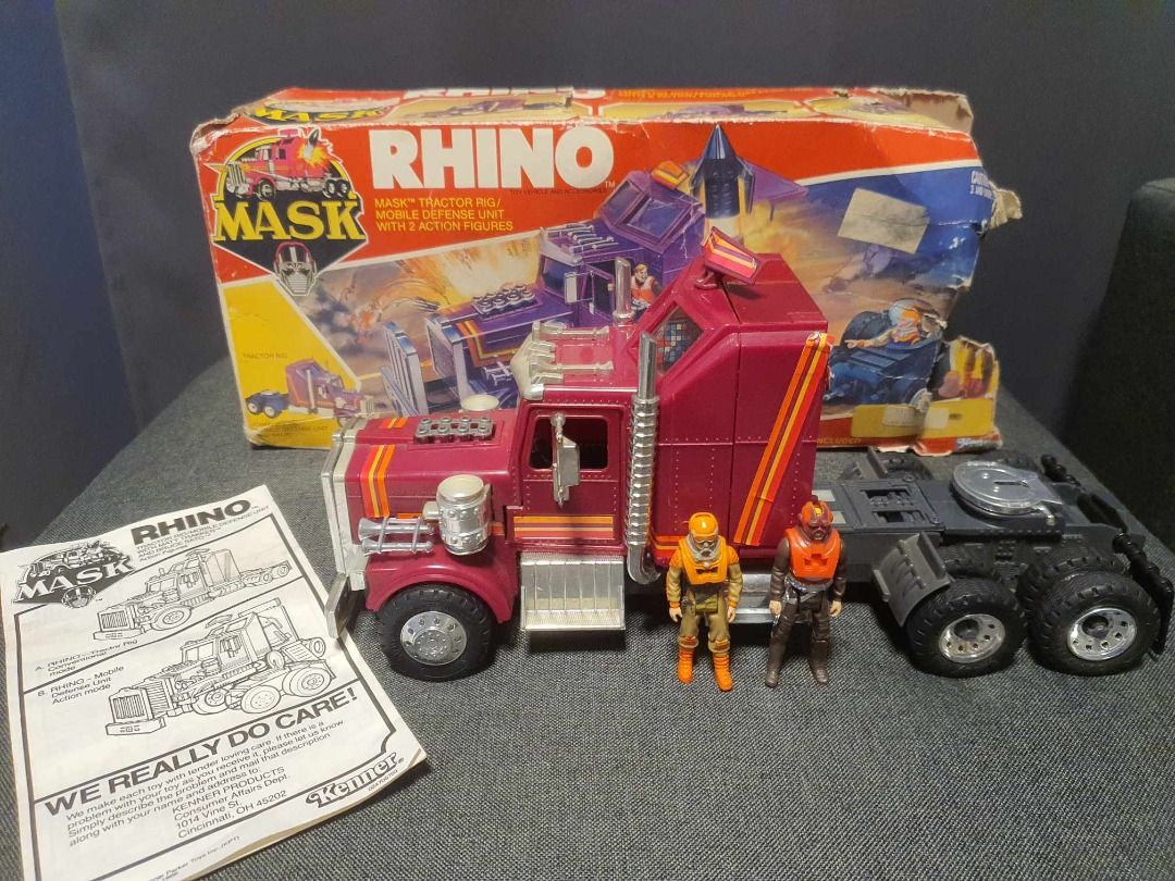 M.A.S.K Kenner Mask 1985 Rhino with Matt Trakker and Bruce Sato ...