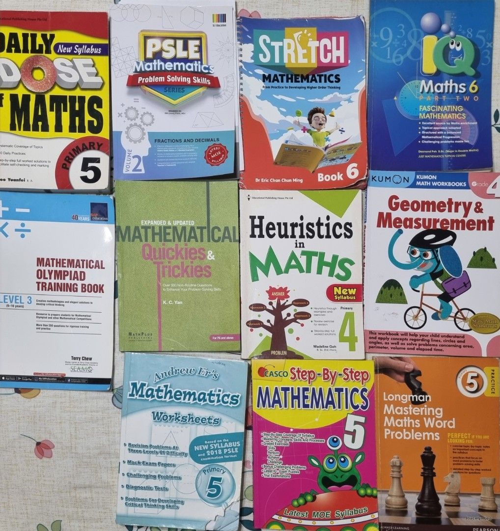 Maths PSLE Primary 5 and 6 Maths books EPH VISIBLE Thinking OnSpong ...
