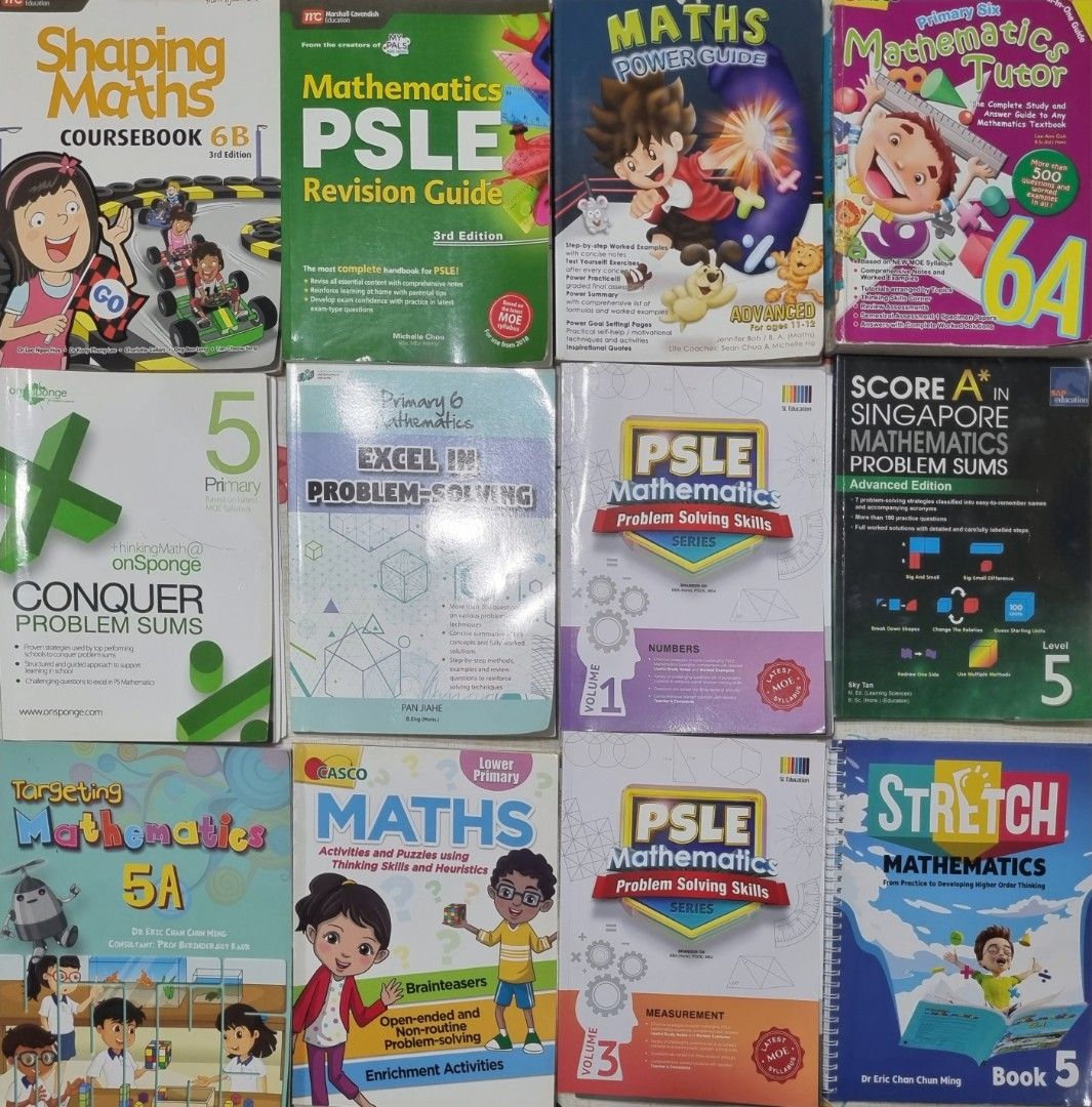 Maths PSLE Primary 5 and 6 Maths books EPH VISIBLE Thinking OnSpong ...