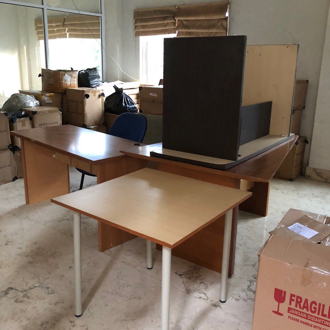 Meja Coworking Space Meja Kantor Work Belajar Meja Makan Serbaguna ...