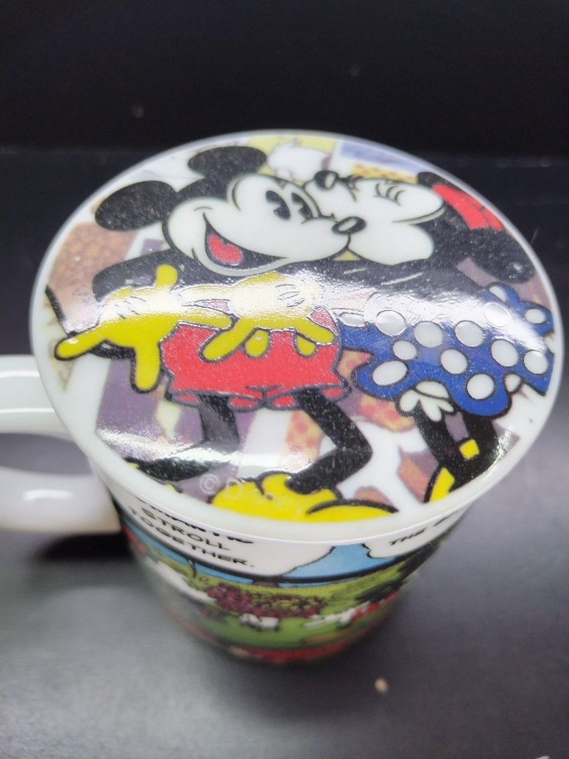 Mickey mouse mug with lid, Furniture & Home Living, Kitchenware ...