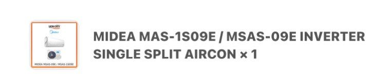 Midea Single Split Aircon, TV & Home Appliances, Air Conditioners ...