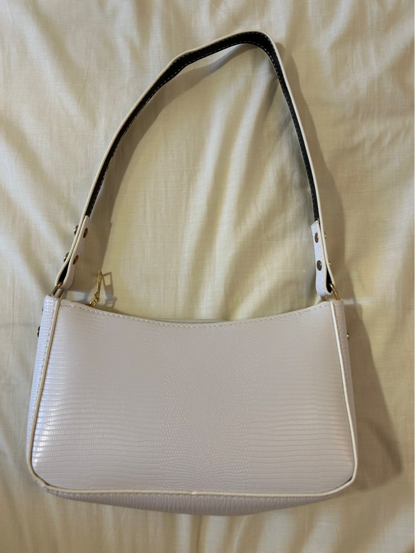 Mini Shoulder Bag Cream White Leather, Women's Fashion, Bags & Wallets ...
