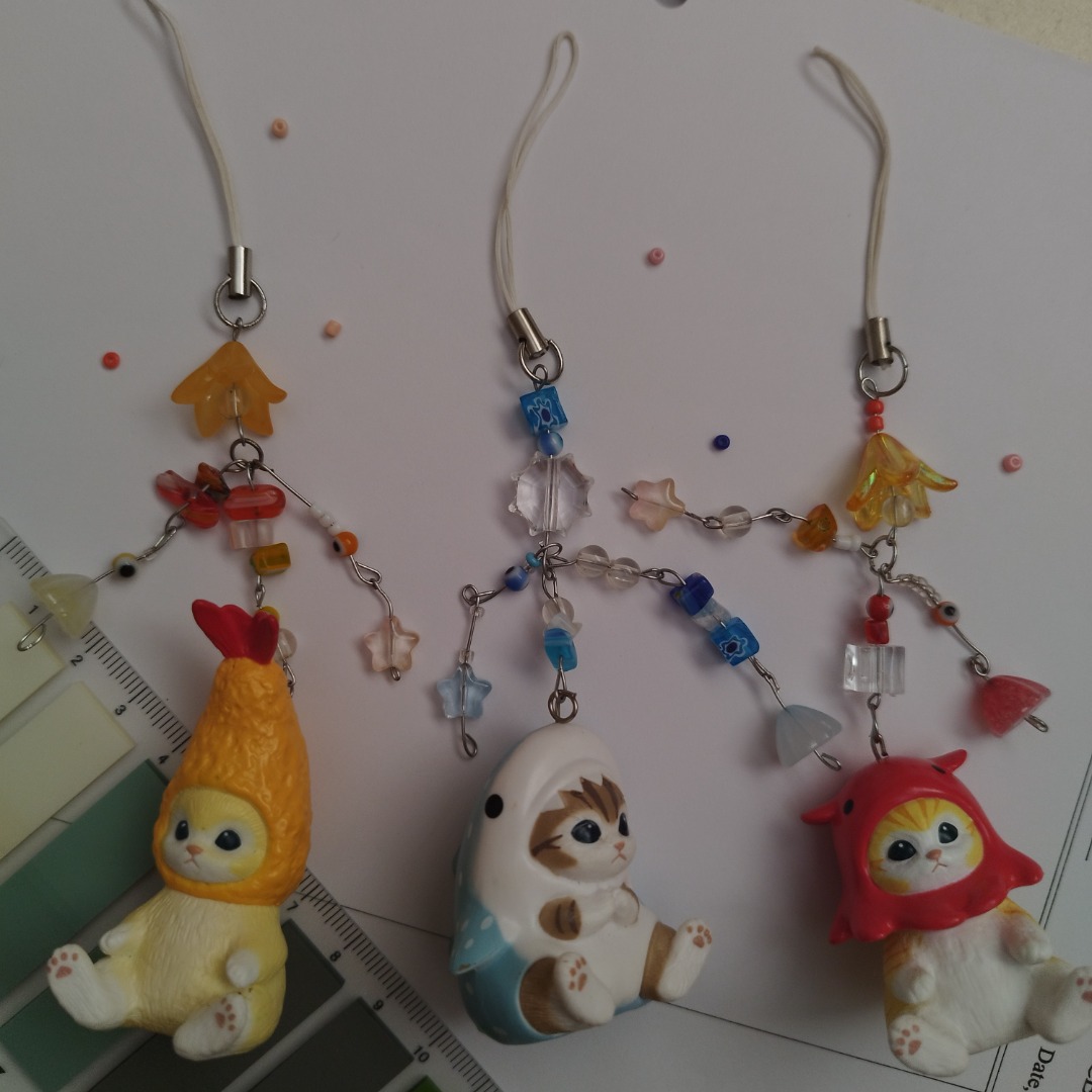 mofusand keychains, Hobbies & Toys, Stationery & Craft, Handmade Craft ...