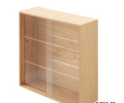 MUJI Wooden display case With Sliding doors LNG0860, Furniture & Home ...
