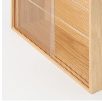 MUJI Wooden display case With Sliding doors LNG0860, Furniture & Home ...