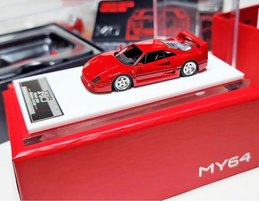 MY64 Ferrari F40 Red RESIN - MINI GT TOMICA HOT WHEELS TARMAC WORKS ...