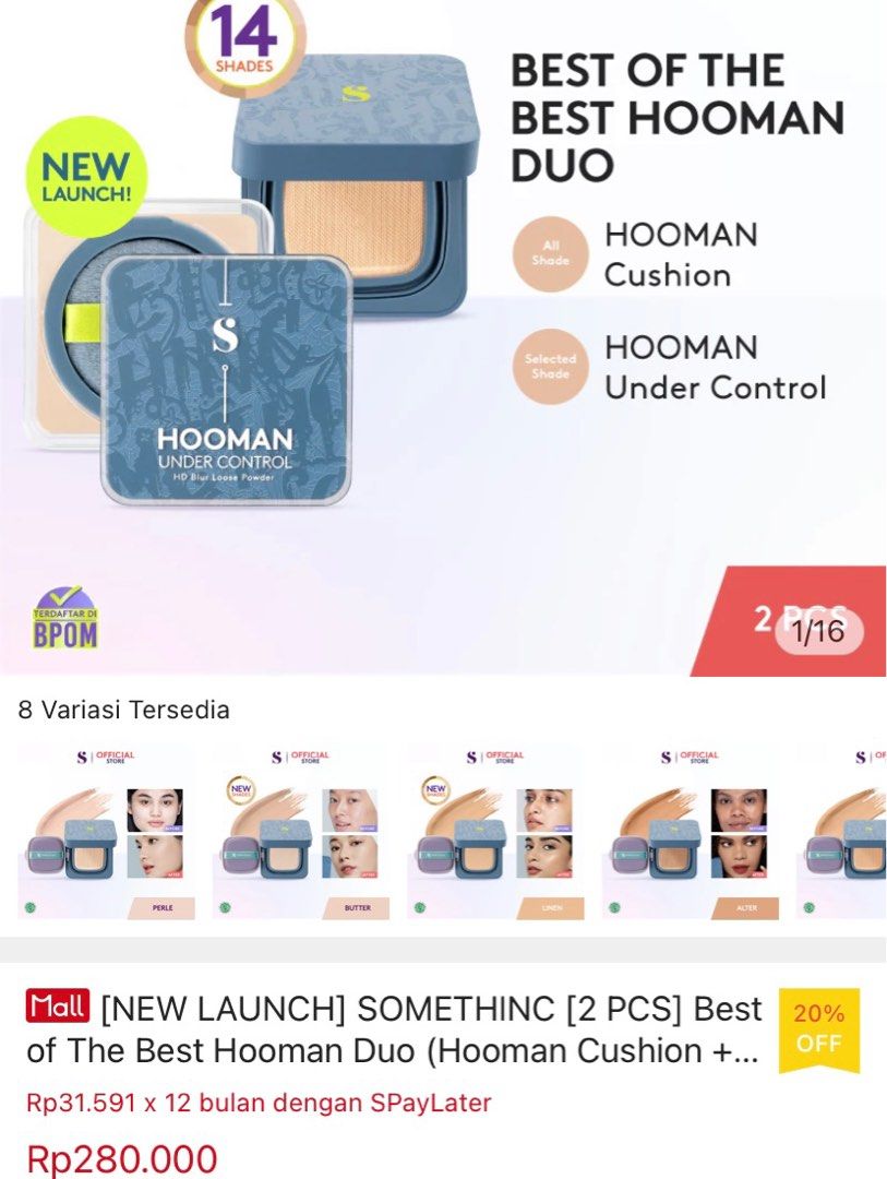(NEW) Bundle Somethinc Best of the best Hooman Duo (Hooman Cushion ...