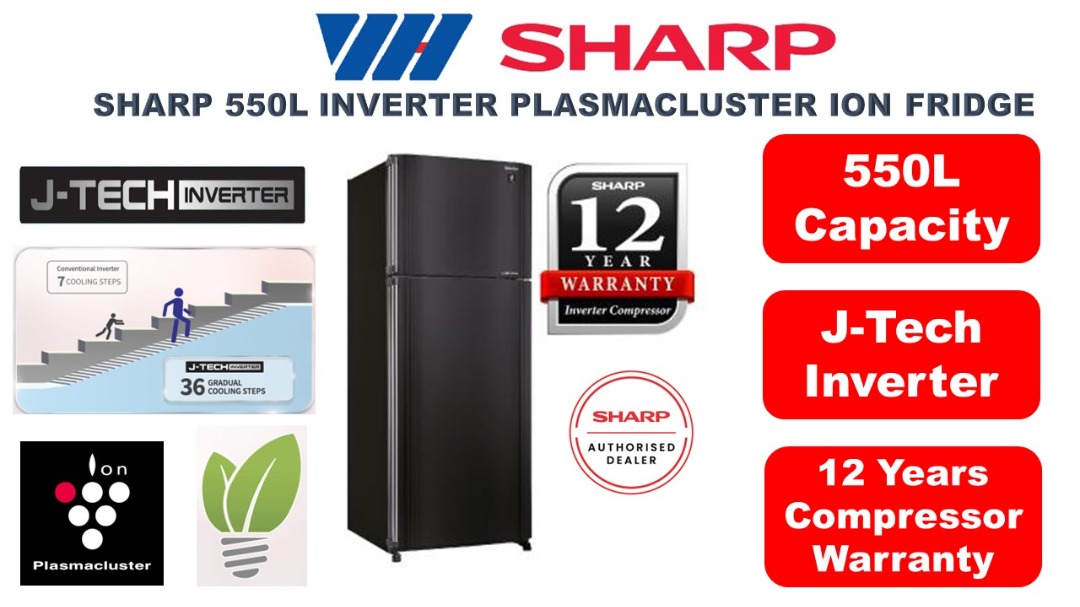 [NEW] Sharp 550L Inverter Fridge with Plasmacluster ION, TV & Home ...