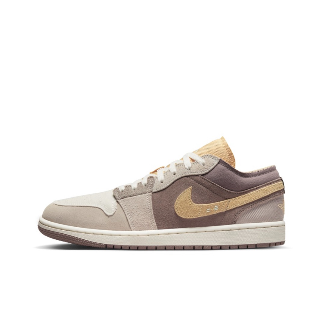 Nike Air Jordan 1 Low SE Craft"Inside Out/Brown Yellow "AJ1 Jordan ...
