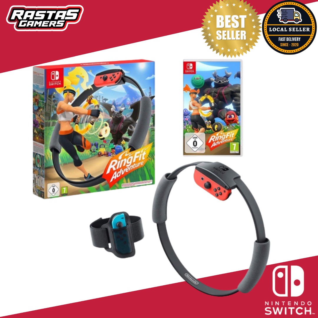 Nintendo Switch Ring Fit Adventure with games, Video Gaming, Gaming ...