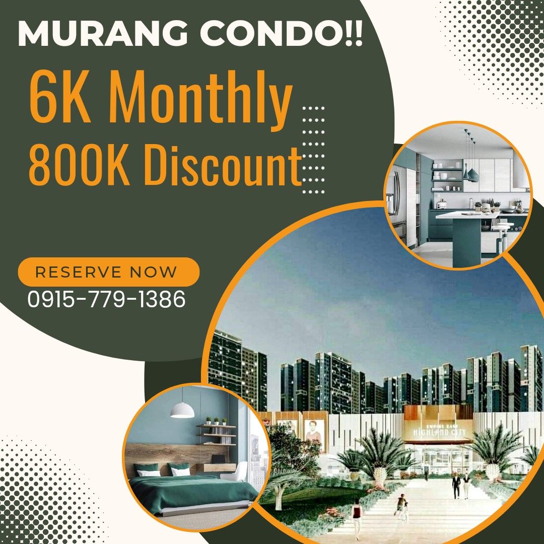 No downpayment 6K Monthly Studio unit Condo Pasig CAINTA MARIkina ...