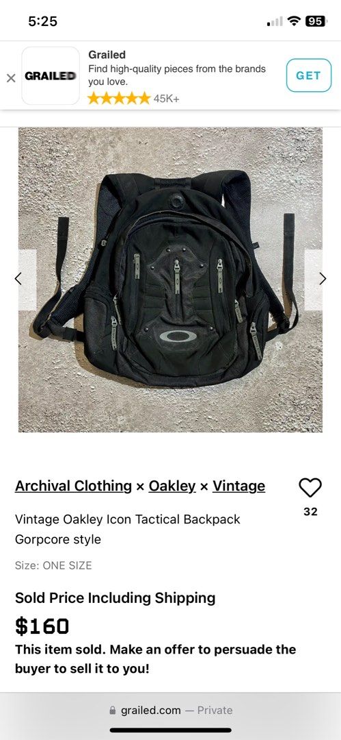 Rare Vintage 2000s Oakley Flak Pack 2.0 Backpack , Men's Fashion, Bags ...