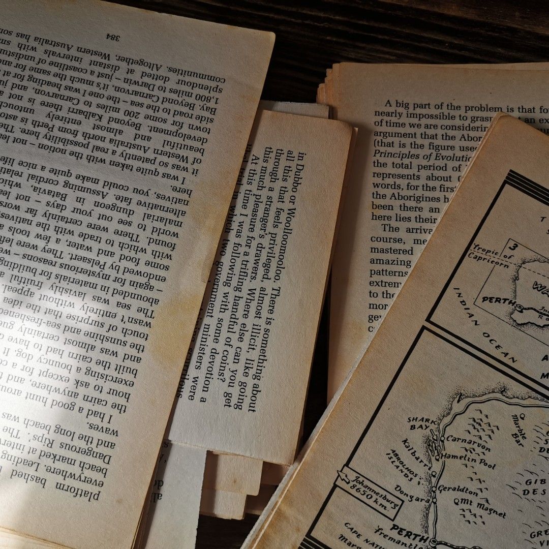 Old/Tanned/Off White Junk Book Pages, Hobbies & Toys, Stationary ...