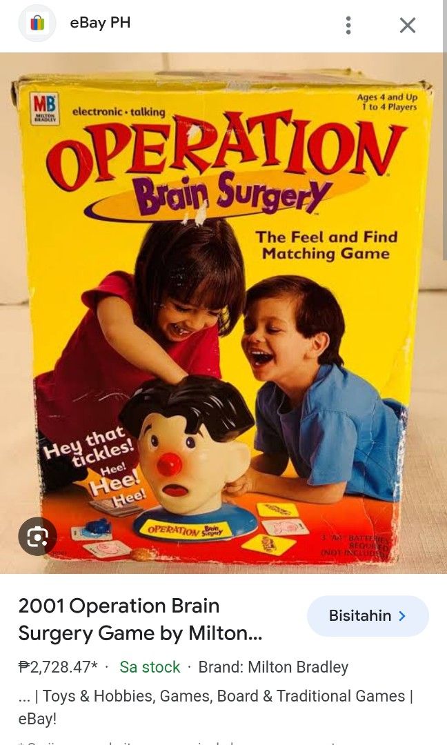 Operation Brain Surgery Game, Hobbies & Toys, Toys & Games on Carousell